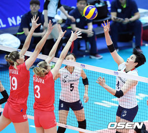 '삼각편대 활약-서브 압도' 女배구 라바리니호, 벨기에 셧아웃…VNL 첫 승 - OSEN