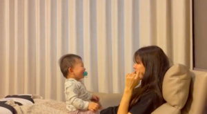 '삼남매 맘' 김성은, 11kg 넘는 막내아들 품고 온몸으로 육아[Oh!마이 Baby] - OSEN