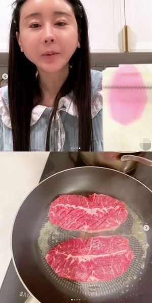 '진화♥︎' 함소원, 새벽 소고기 먹방에도 48kg 유지..둘째 위해 기력 보충?[★SHOT!] - OSEN