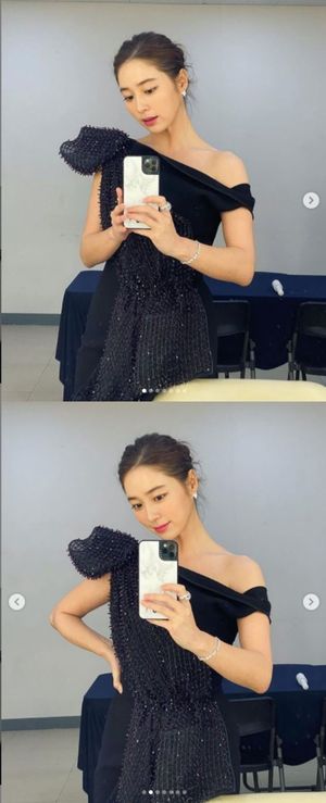 '이병헌♥︎' 이민정, 과감한 어깨 노출..준후 엄마의 화려한 일탈[★SHOT!] - OSEN