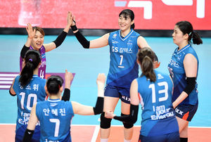 [사진]GS칼텍스,'짜릿한 1차전 승리의 기쁨' - OSEN