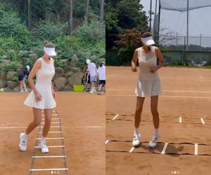 ‘윤종신♥︎’ 전미라, 과감 시스루 테니스복도 잘 어울리는 ‘175cm·53kg’ 애셋맘 - OSEN