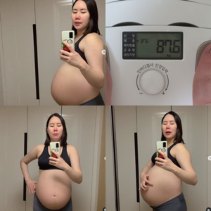 "벌써 90kg, 배 터질 것 같아" '세쌍둥이 임신' 황신영, 23주차인데 만삭 비주얼 - OSEN