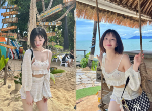 '43kg' 이유비, 종잇장 몸매로 태국 날아가.. 인형인 줄 - OSEN