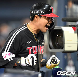 채은성, 안우진 커브 공략해 홈런 폭발...LG 2-0 리드 [PO3] - OSEN