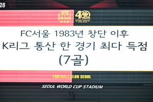 [사진]FC서울 1983년 창단 이후 K리그 통산 한 경기 최다 득점 기록 - OSEN