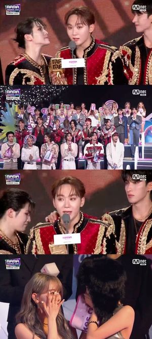 "이 직업 쉽지 않아" 세븐틴 부승관, 'MAMA' 묵직하게 채운 故문빈 언급 [Oh!쎈 이슈] - OSEN