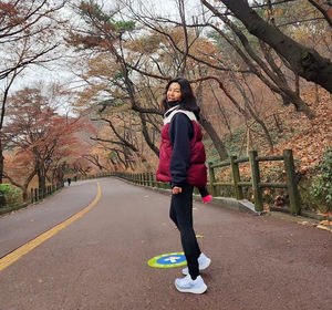 '-14kg' 한혜연, 레깅스 각선미 눈길 유지 비결은 남산 산책 - OSEN