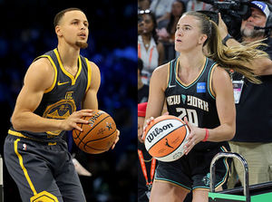 NBA 올스타전 최고의 화제 ‘커리 VS 사브리나’ 세기의 3점슛 성대결, 키아나 스미스가 예측한 승자는? - OSEN