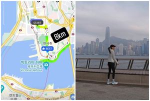 한혜진, 이러니 체지방 9kg일 수 밖에…홍콩서도 멈추지 않는 러닝! - OSEN