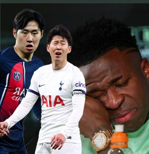 "인종차별 반대" 오열한 비니시우스... "중국인 뭐해?"-'찢어진 눈' 차별 속 사는 SON-LEE에도 '큰 도움' - OSEN