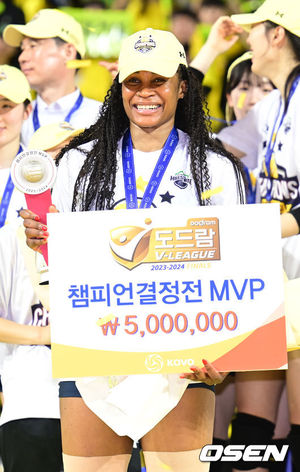 'MVP' 현대건설 모마, 흥국생명에 경의를 표한 까닭은 - OSEN