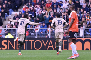 '이강인 61분' PSG, 음바페-뎀벨레 멀티골로 로리앙 4-1 제압...리그 우승까지 '딱 1승' 남았다 - OSEN