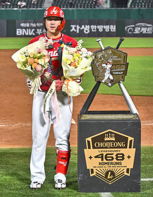 "KBO에 NEW 올타임 홈런왕 탄생했다" MLB.com도 주목한 최정 468홈런, 330사구 - OSEN