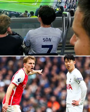 'SON 안에 외데고르라니' 충격 광경에 토트넘 팬 분노..."쟤 살아있긴 하대?", "정말 역겹다" - OSEN