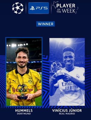 '철벽수비+결승골' BVB 훔멜스, 비니시우스 제치고 'UCL 이주의 선수' 선정 [공식발표] - OSEN