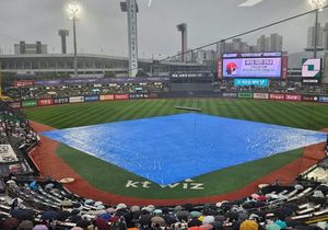 1만4000석 예매됐는데…야속한 비 예보 적중, 인천·잠실 이어 수원도 우천 취소 ‘추후 편성’ [오!쎈 수원] - OSEN