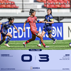 U-17 女 축구 김은정호, 아시안컵 4강서 일본에 0-3 패... 3위 결정전서 '월드컵 티켓' 재도전 - OSEN