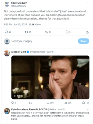 '인종 차별 만연' 우루과이 팬의 망언, "벤탄쿠르 SON 발언, 우리 나라에선 '일상' 대화" - OSEN