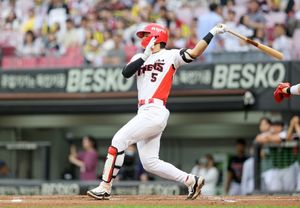 150km 직구 밀어쳐 넘겼다...김도영, 엔스 상대로 데뷔 첫 만루홈런 [오!쎈 광주] - OSEN