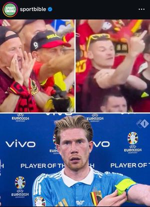 '홀로 빛난 POTM' KDB 향해 "빨리 터널로 꺼져" 야유한 벨기에 관중들, 손가락 욕설까지...대체 왜? - OSEN