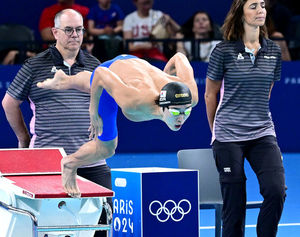 [사진]수영 김우민, '파리올림픽 남자 자유형 400m 힘차게 출발' - OSEN