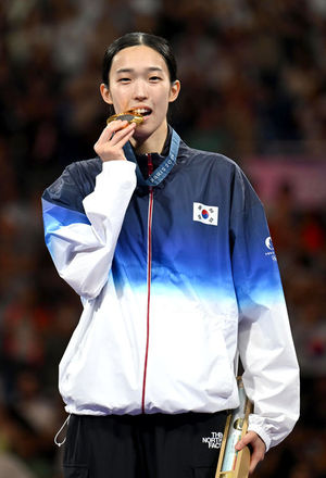 '16년 만의 57kg급 우승' 태권도 김유진 "끊임없이 도전하는 선수가 되고 파... 롤모델 김연경"[파리올림픽] - OSEN