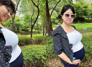 '박수홍♥' 김다예, 임신 후 25kg 쪘다더니..만삭 D라인 "솟아나다!"[★SHOT!] - OSEN