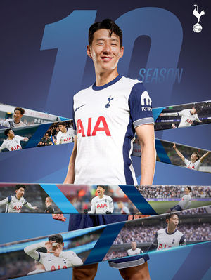 역시 토트넘 7번 GOAT! 손흥민, 10시즌 연속 PL 득점 대기록...충성심의 아이콘 됐다 - OSEN