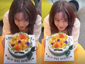 ‘최정훈♥’ 한지민, 케이크에 꽃까지..열애 후 너무 행복한 표정 “you made my day” - OSEN
