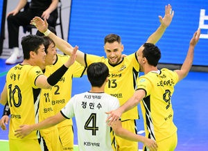 [사진]KB손해보험 '만세' - OSEN