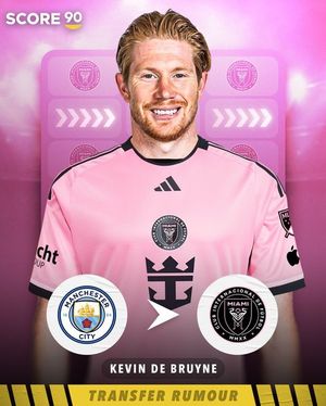 'PL 최고' KDB, 'GOAT' 메시와 패스 주고받나..."인터 마이애미, 1월부터 영입 협상 나선다" - OSEN