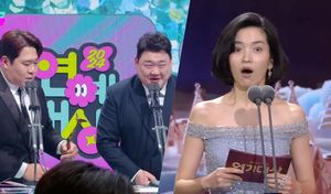 “생방송의 묘미”..김태리, SBS에서 “MBC”→문세윤x김준현 ‘수상자 누락’ [Oh!쎈 이슈] - OSEN