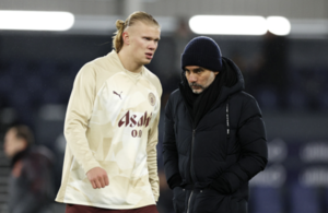 '감독님 어깨 펴세요' 홀란, '경질 위기' 과르디올라 지지 선언... "7년간 EPL 6회 우승 감독. 믿는다" - OSEN