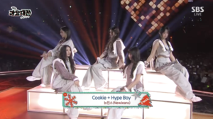 '계약해지 주장' 뉴진스, 밝은 얼굴로 등장...무대 타격無 [2024 SBS 가요대전] - OSEN