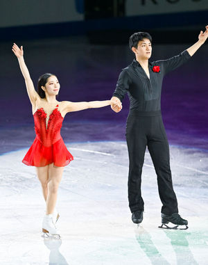 [사진]2025 ISU 4대륙 피겨 선수권대회 페어 부문 우승한 미우라 리쿠-기하라 류이치 - OSEN