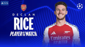 [공식발표] '레알 상대 프리킥 두 방' 라이스, 3-0 승리의 주인공..."폭발적인 경기력" POTM 선정 - OSEN