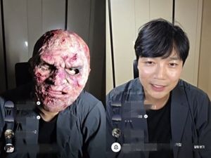 CG설 팔척귀, 우리가 아는 꽃미남 배우였다 "2m40cm 전신 분장"(귀궁) - OSEN