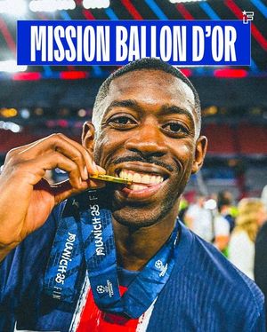 [공식발표] PSG 첫 발롱 보인다! '8골 6도움' 뎀벨레, UCL 올해의 선수 선정..."PSG 리더 역할 맡았다" - OSEN