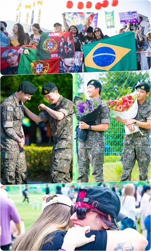 “완전체, 코앞!” RM·뷔·지민·정국, 전역과 함께 웃음 만개 [박준형의 ZZOOM] - OSEN