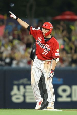 꽃감독과 야밤의 특타→154km 통타 2타점 역전타, 김호령 신박한 비결 "공을 불러들였다" [오!쎈 광주] - OSEN