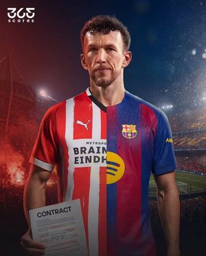 'HERE WE GO' 단독...'연봉도 깎고 기다렸는데' 바르사행 불발! 36살 회춘한 페리시치, 결국 PSV 남는다 - OSEN