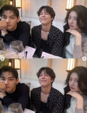 뷔x박보검 사이 수지...“그림인가요?” SNS 뒤집은 비주얼 - OSEN