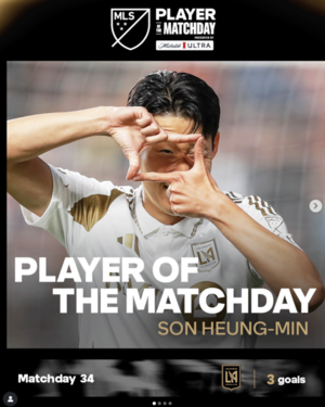 '해트트릭 폭발!' SON, '딱 1명 뽑는' MLS 라운드 MVP 첫 선정... 데뷔 6G 만에 겹경사 - OSEN