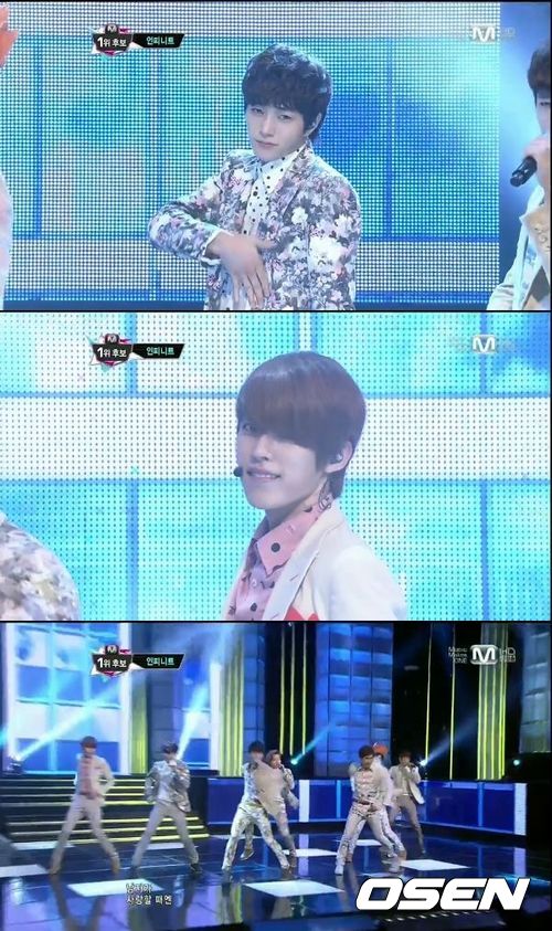 '엠카' 인피니트, 훈남들의 눈웃음 공격 '강력해'