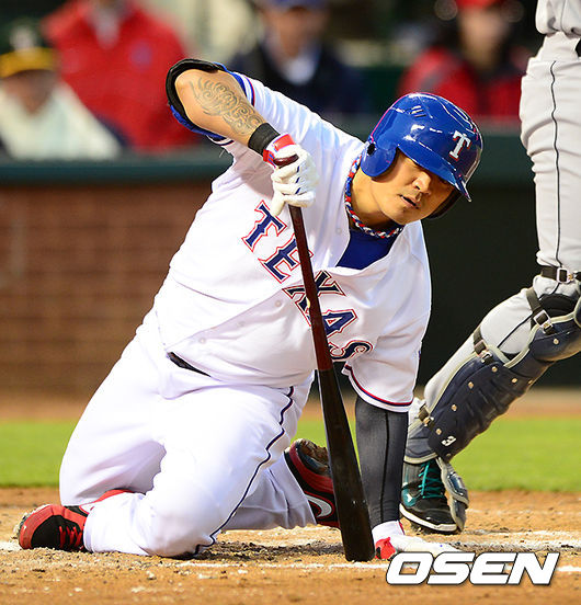 [사진]추신수, '이건 아니잖아' - OSEN