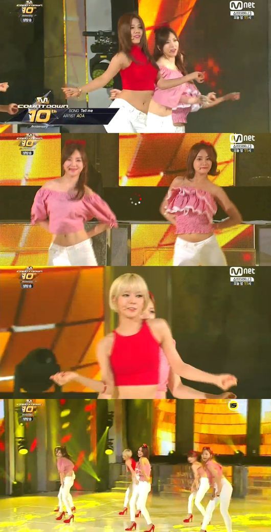 ‘엠카’ AOA, '섹시+발랄' 원더걸스로 변신..아찔하네