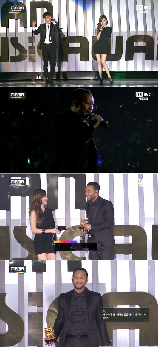 ‘2014 MAMA’ 존 레전드, 페이버릿 아티스트상..티파니-첸 콜라보 무대 - OSEN