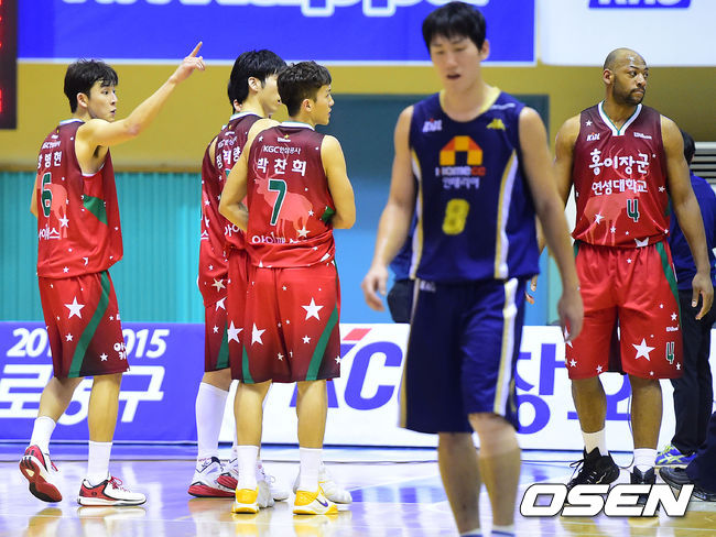 [사진]희비교차하는 KGC-KCC