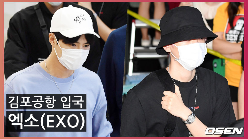 [Oh! 모션]엑소(EXO), ‘폭염도 물러가는 잘생김' (김포공항 입국)
